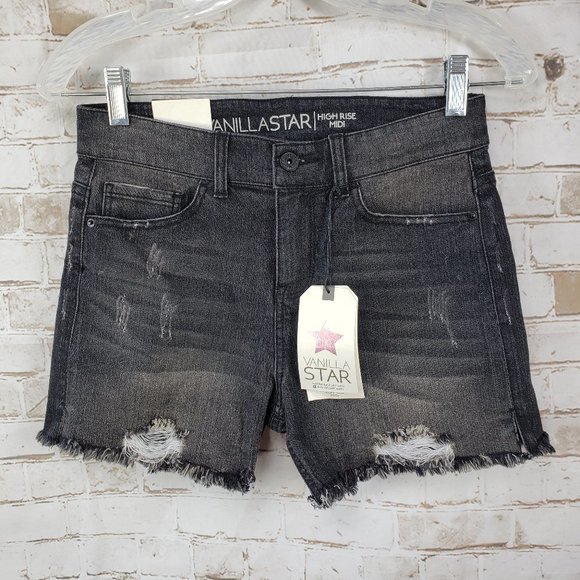 Vanilla Star | Shorts | Nwt Vanilla Star Jr Sz 3 Black Distressed High ...
